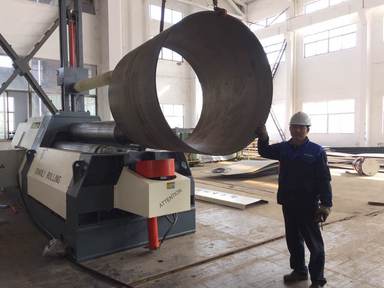 Manual Hydraulic Steel 4 Roll Plate Bending Machine from China ...